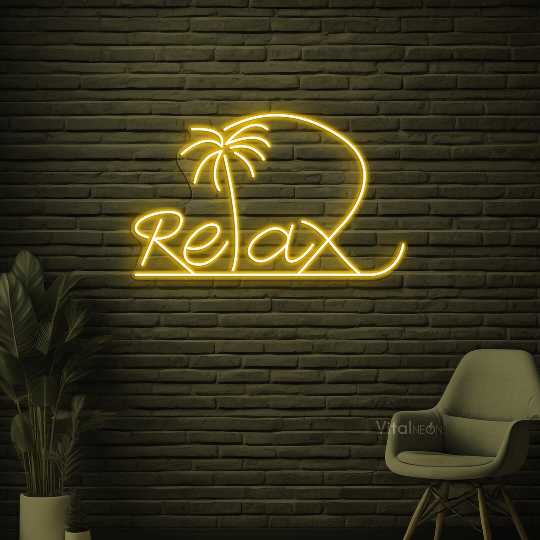 Relax Neon Sign, Relax LED Light, Party Wall Decor, Home Wall Art ...