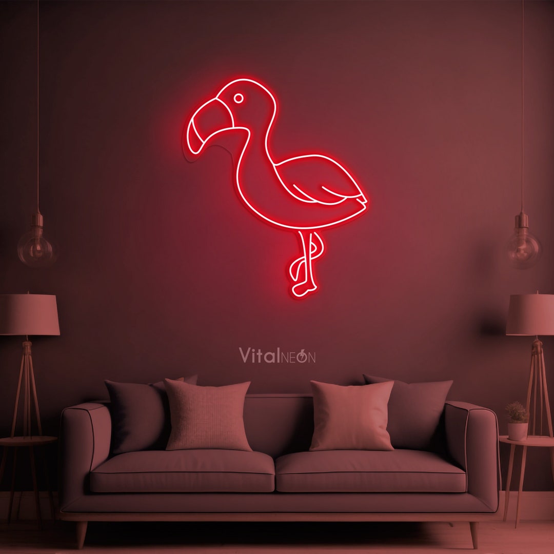 Flamingo Neon Sign, Flamingo Neon Light, Flamingo Neon Pop Art, Decor ...