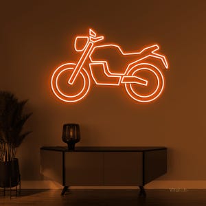 Motorcycle Neon Sign, Motorcycle LED Light, Bike LED Neon Art, Racer ...