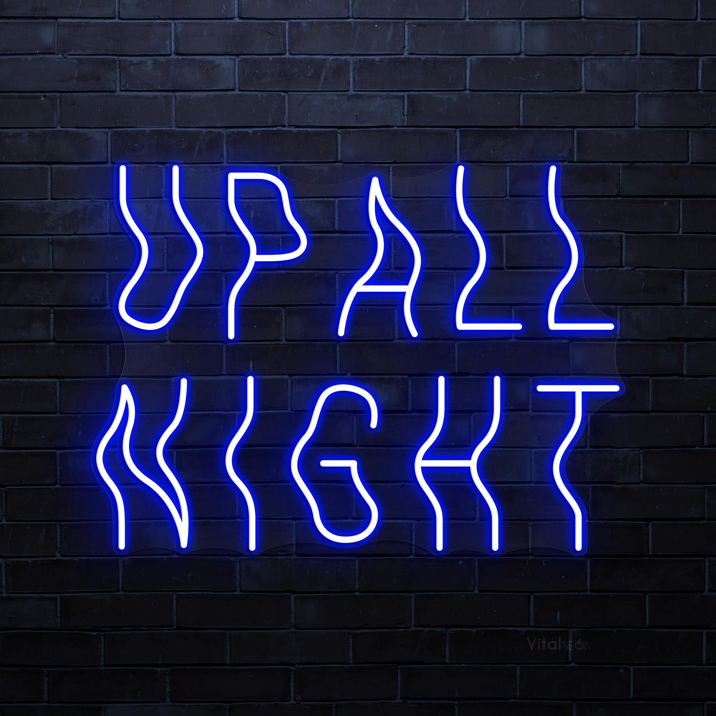 Up All Night Neon Sign LED Light Party Wall Decor Gamer Room Sleepyhead ...