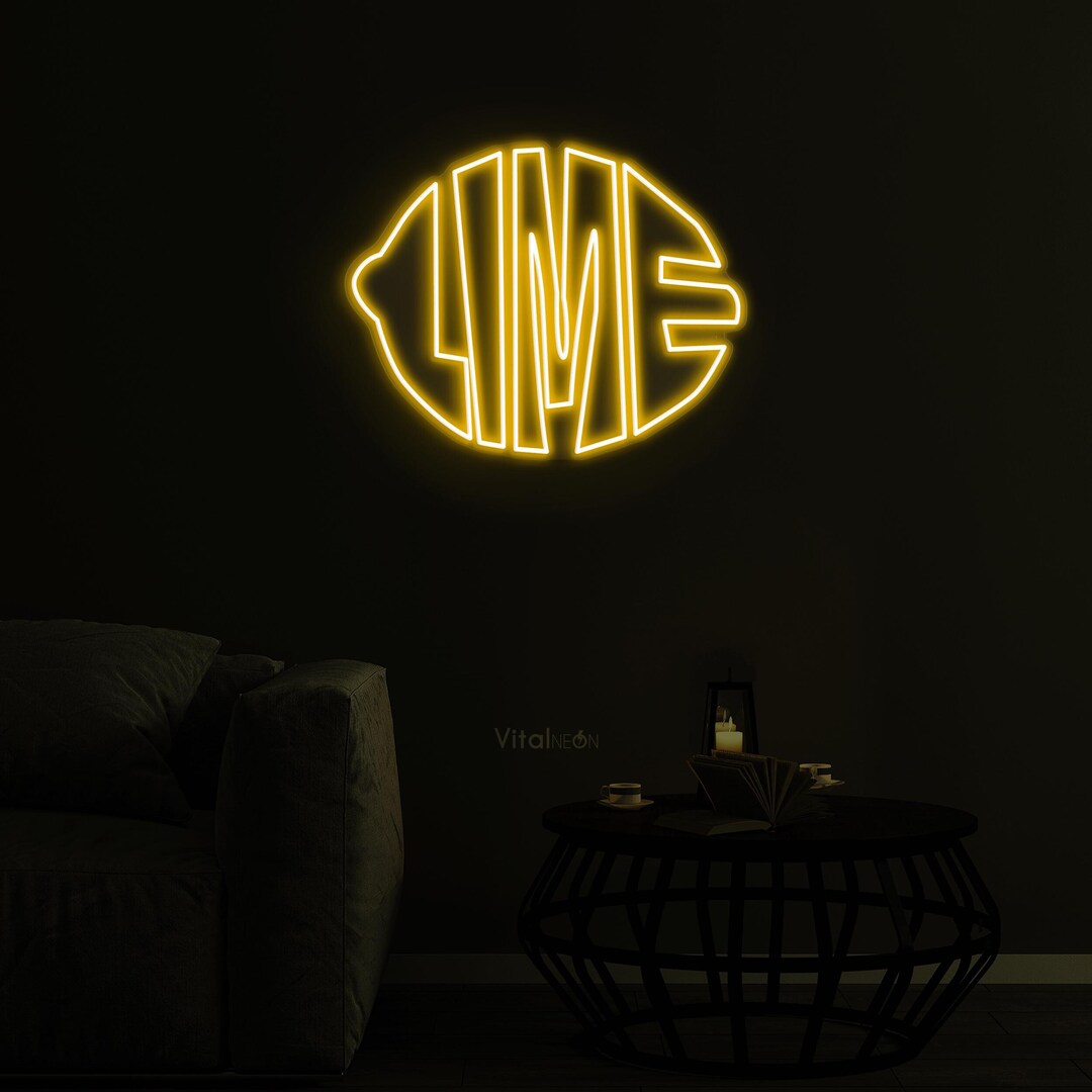 Lime Neon Sign, Lemon Neon Sign, Lime LED Light, Bar Wall Decor, Bar ...