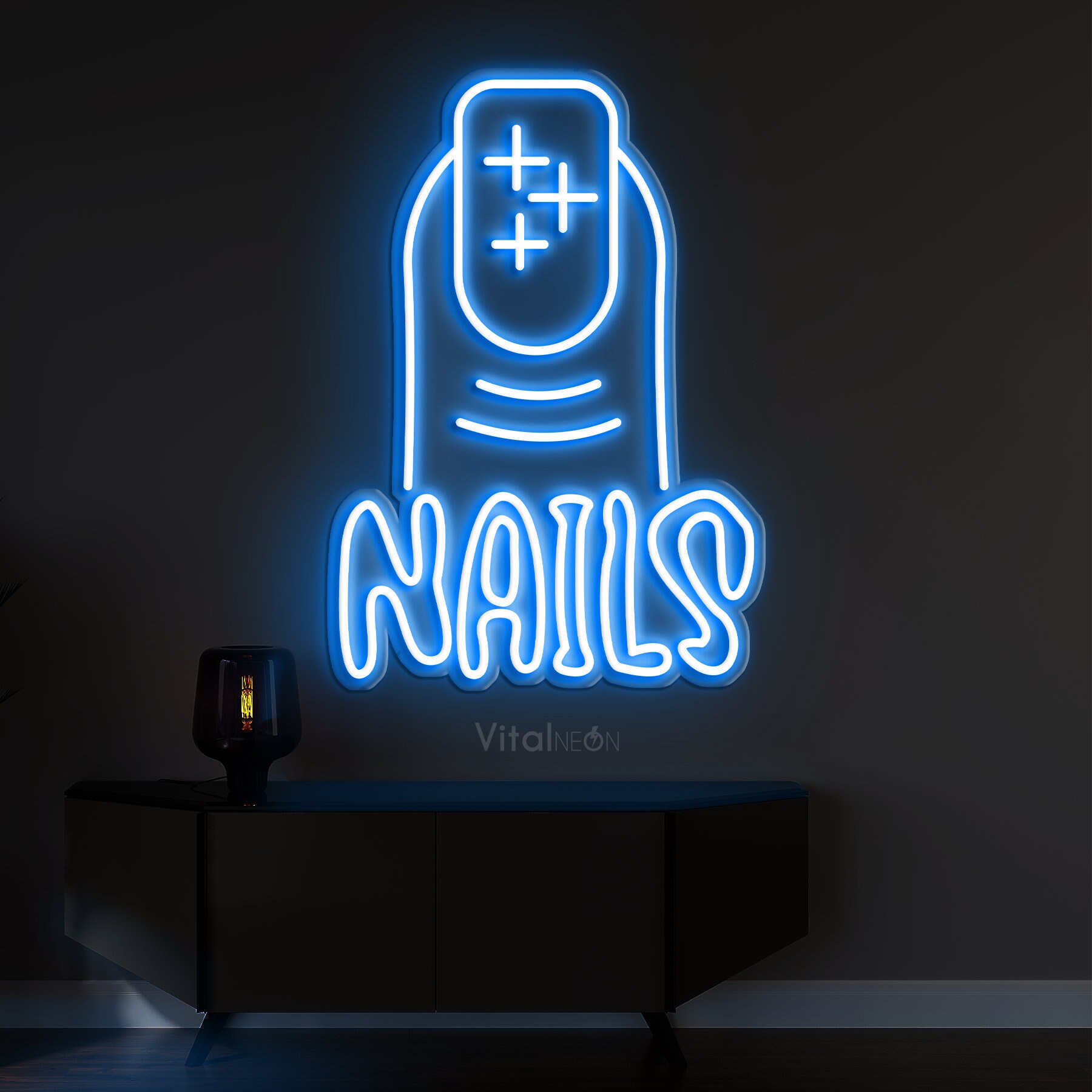 Nails Neon Sign LED Neon Light, Wall Decor for Nail Salon and Beauty ...