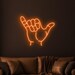 Shaka Hand LED Neon Sign, Chill Vibe Wall Decor - Etsy