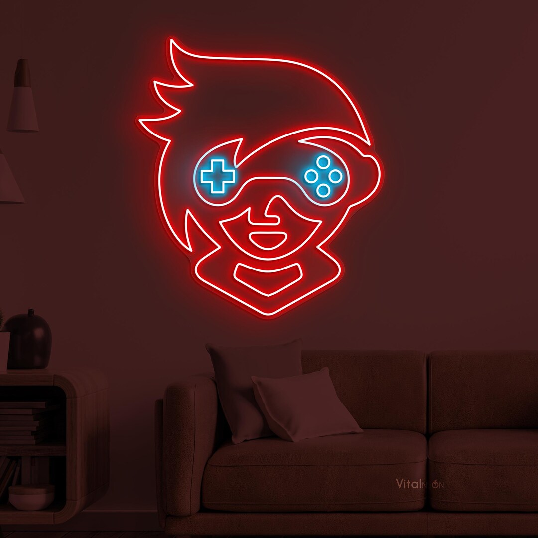 Gamer Boy Neon Sign, Gamer Boy LED Light, Gamer LED Neon Art, Kids Room ...