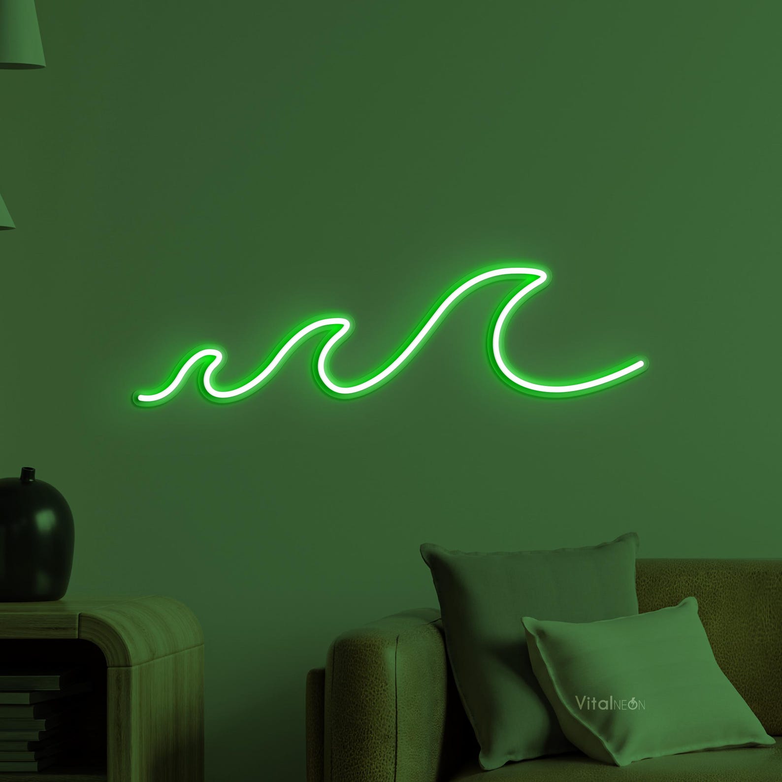 Ocean Wave Neon Sign, Beach House LED Wall Art - Etsy