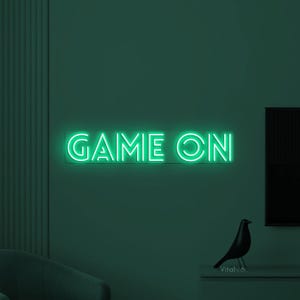 Game on Neon Sign, Game on LED Light, Gaming Zone Wall Decor, Video ...