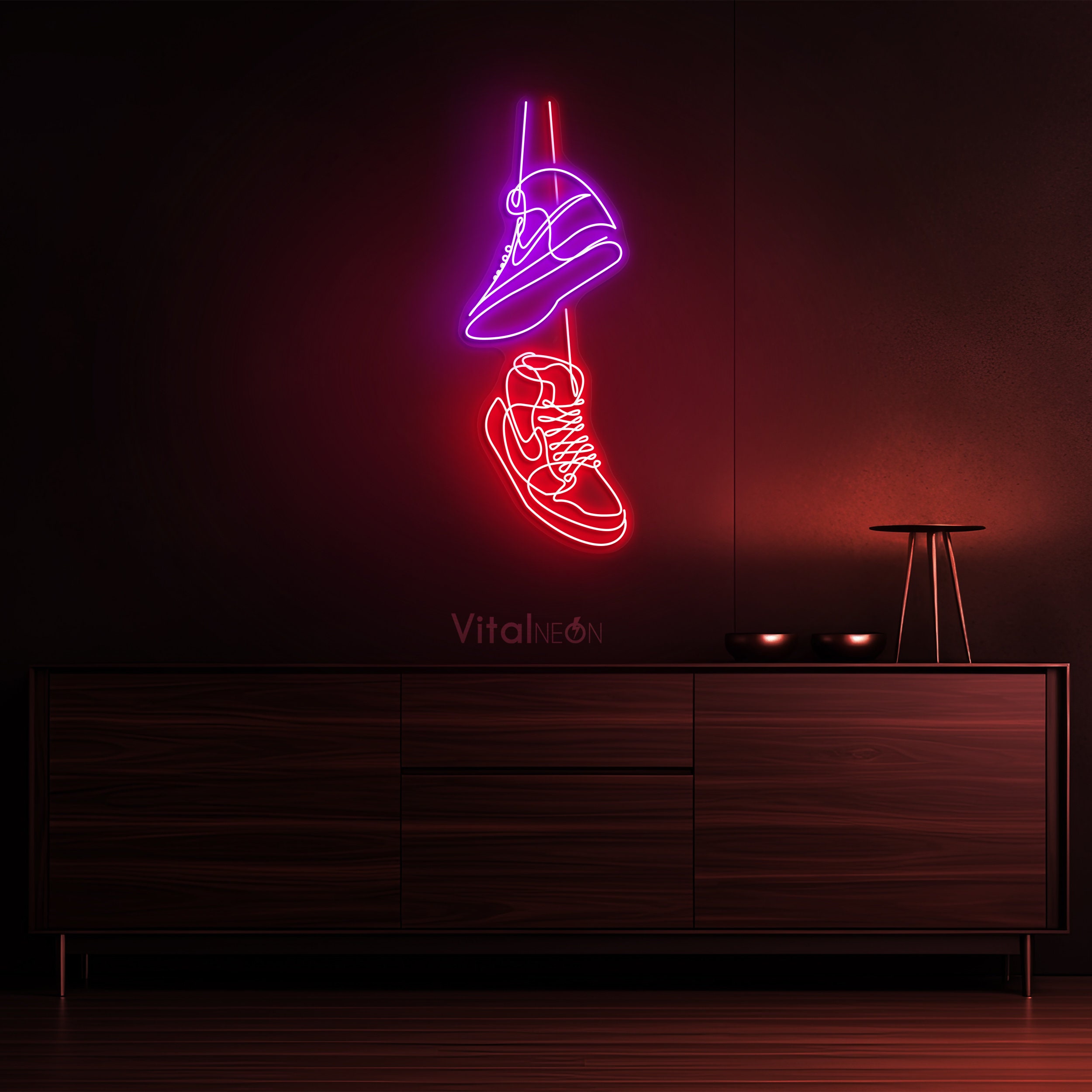 Sneakers Shoe Neon Sign, Shoes LED Neon Light for Home, Sports Shoe ...