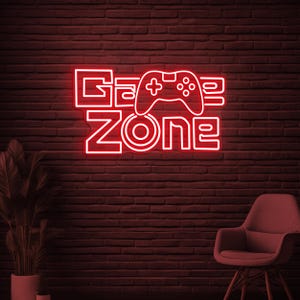Game Zone Neon Sign, Game Zone LED Light, Game Room Wall Decor, Game ...