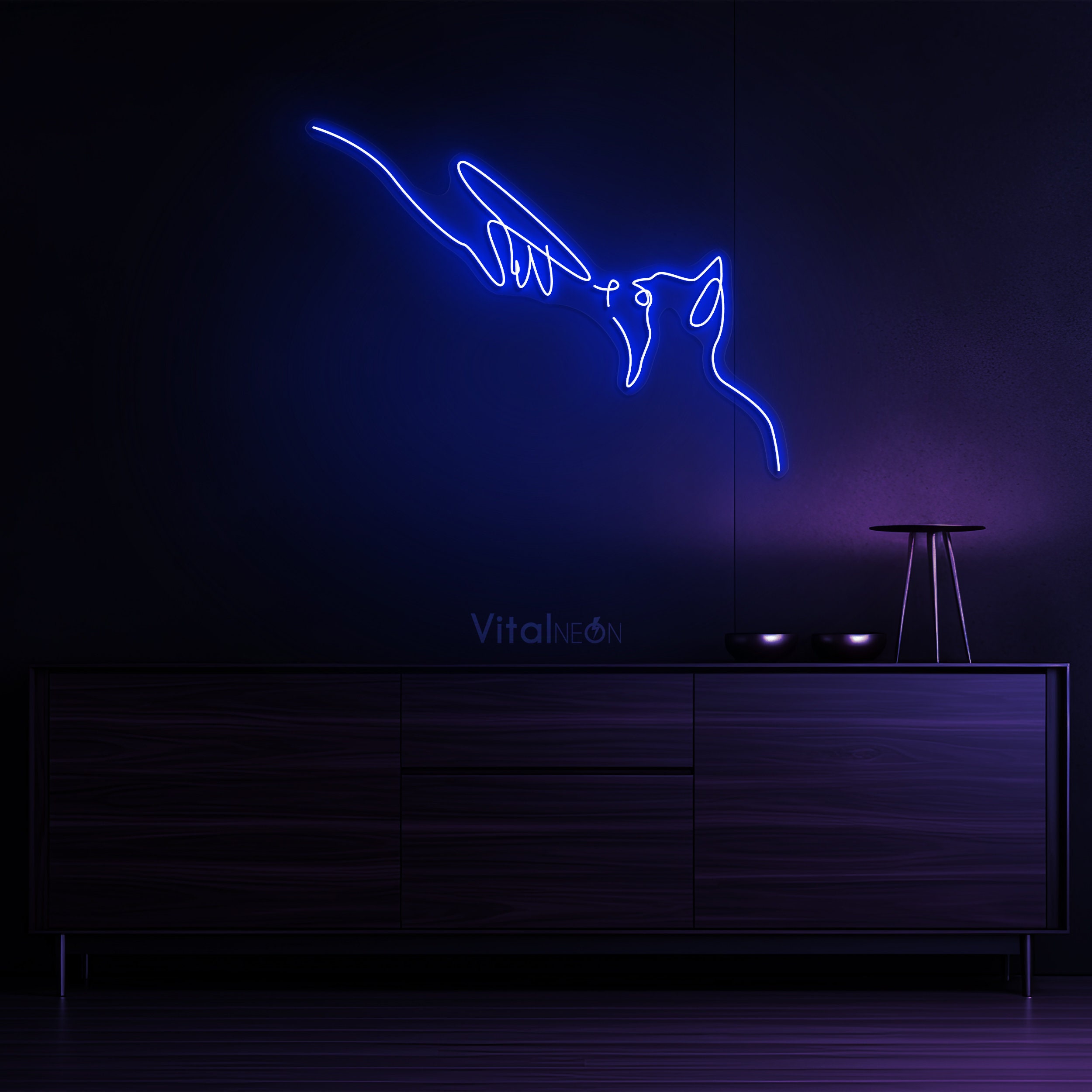 Cat Line Art LED Neon Sign Loving Cat Wall Art for Nursery Children ...