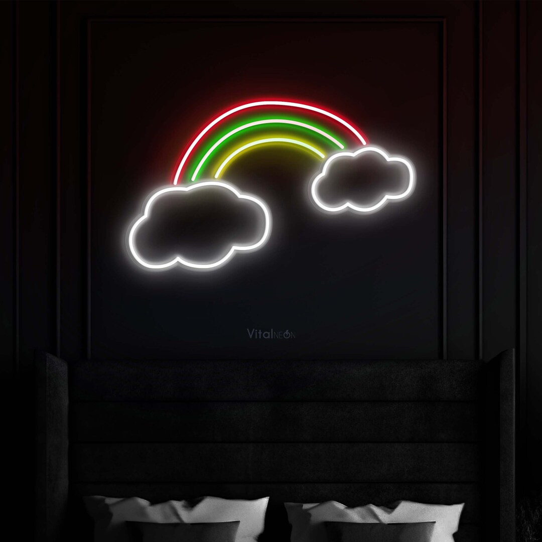 Rainbow Neon Light, Cloud LED Sign, Rainbow Neon Sign, Led Decor ...