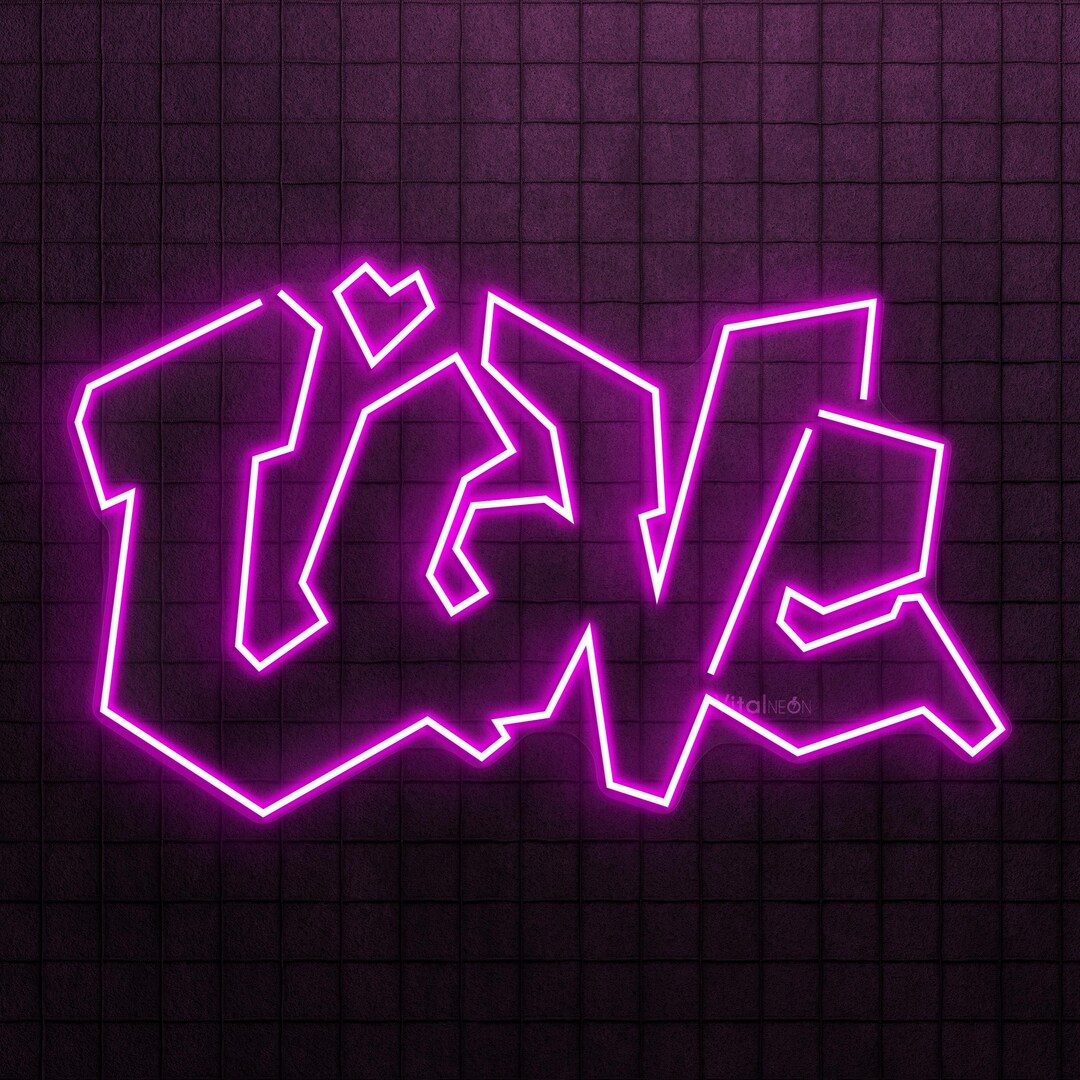 Love Neon Sign, Love LED Light, Love Logo Wall Art, Custom Neon Decor ...