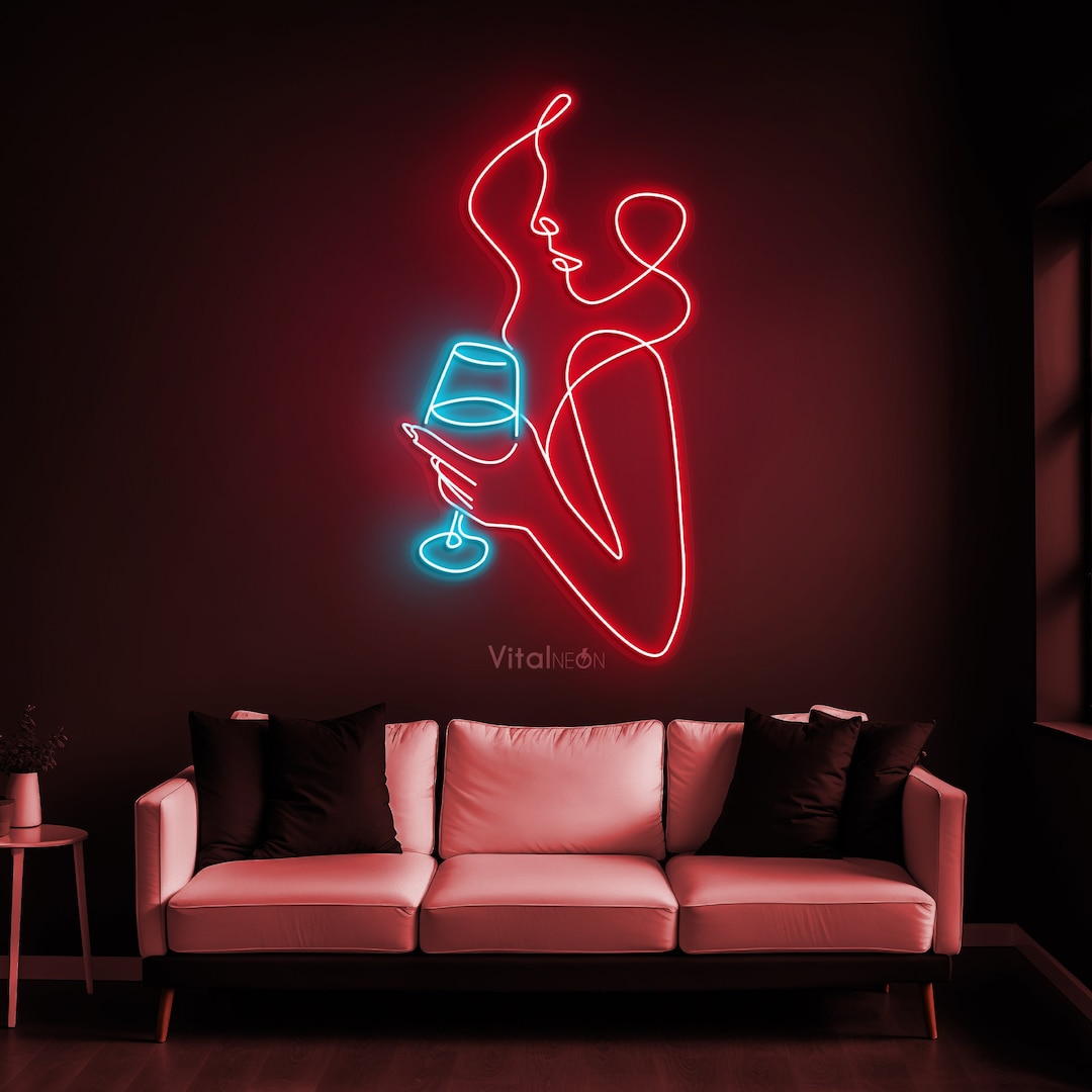 Beauty Women Neon Sign, Woman Pose Neon Sign, LED Bar Wall Decor, Hand ...
