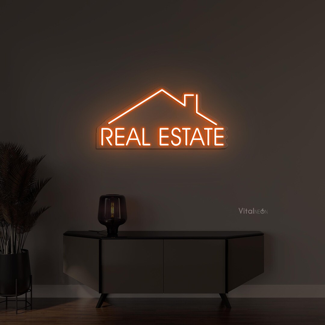 Real Estate Neon Sign, Real Estate LED Light, Business Home Wall Decor ...