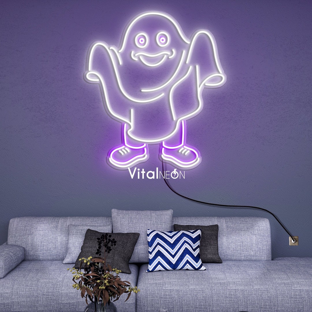 Ghost LED Neon Sign, Spooky Halloween Decoration, Wall Decor, Neon Sign ...