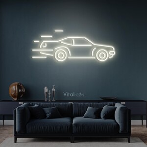 Sports Car Neon Sign, Sports Car LED Light, Racing Car LED Neon Art ...