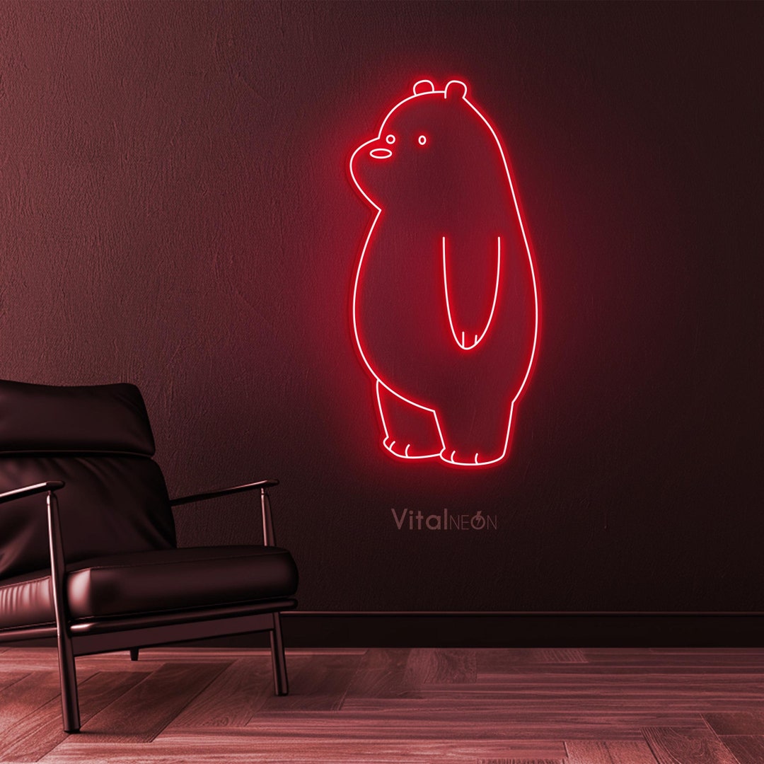 Bear Neon Sign, Custom Bear LED Light, Bear Neon Art, Animal Lovers ...