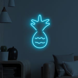 Pineapple Neon Sign, Pineapple LED Light, Beach House Wall Decor, Fruit ...