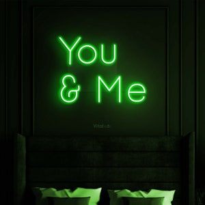 You and Me Neon Sign, Wedding LED Neon Light, Party Decor, Home and ...