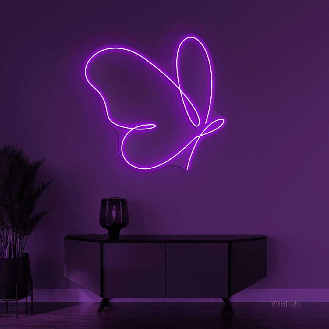 Butterfly Neon Sign, Butterfly LED Light, Flying Butterfly Wall Decor ...