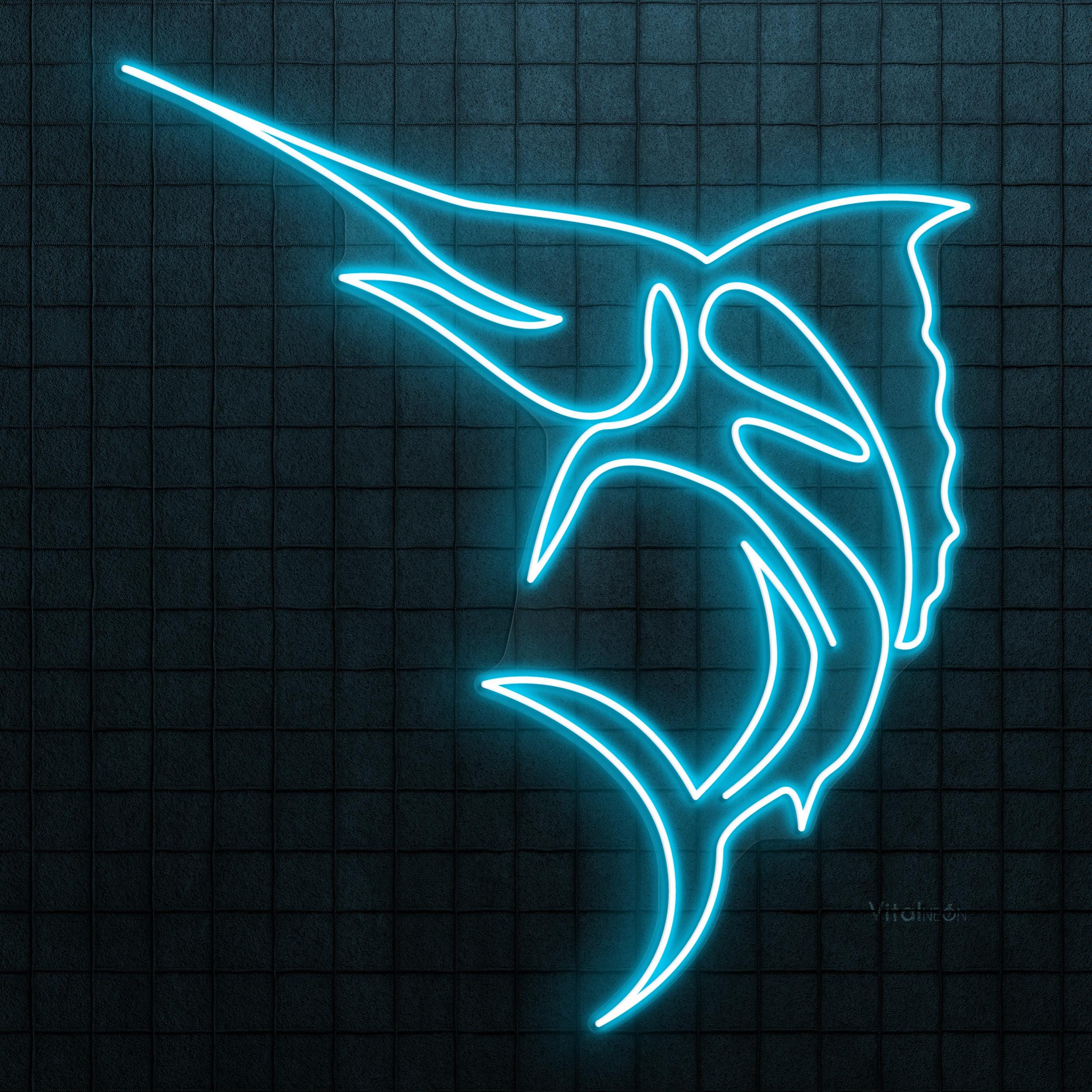Marlin Neon Sign, Marlin LED Light, Game Fish Wall Decor, Billfish Wall ...