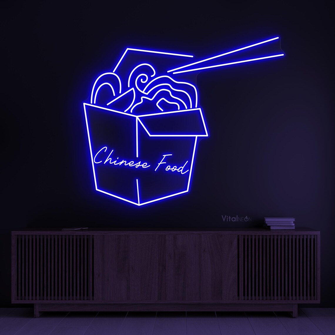 Chinese Food Neon Sign, LED Noodle Light, Asian Restaurant Wall Art ...