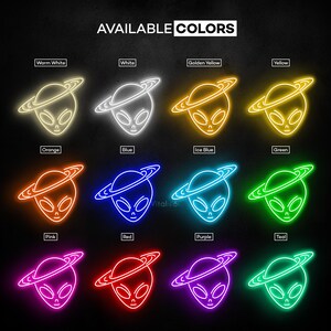 Alien Head Neon Sign, Alien LED Light, Alien Head Sign, Alien With ...