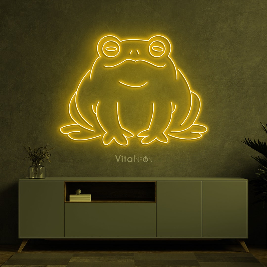 Frog Neon Sign LED Light Frog Wall Art Kids Bedroom Gaming Room Decor ...