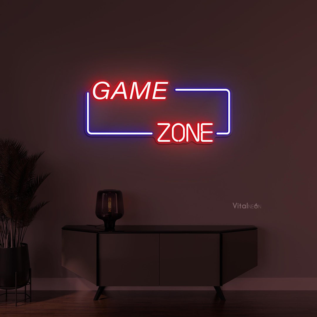 Game Zone Neon Sign, Game Zone LED Light, Gaming Zone Wall Decor, Boys ...