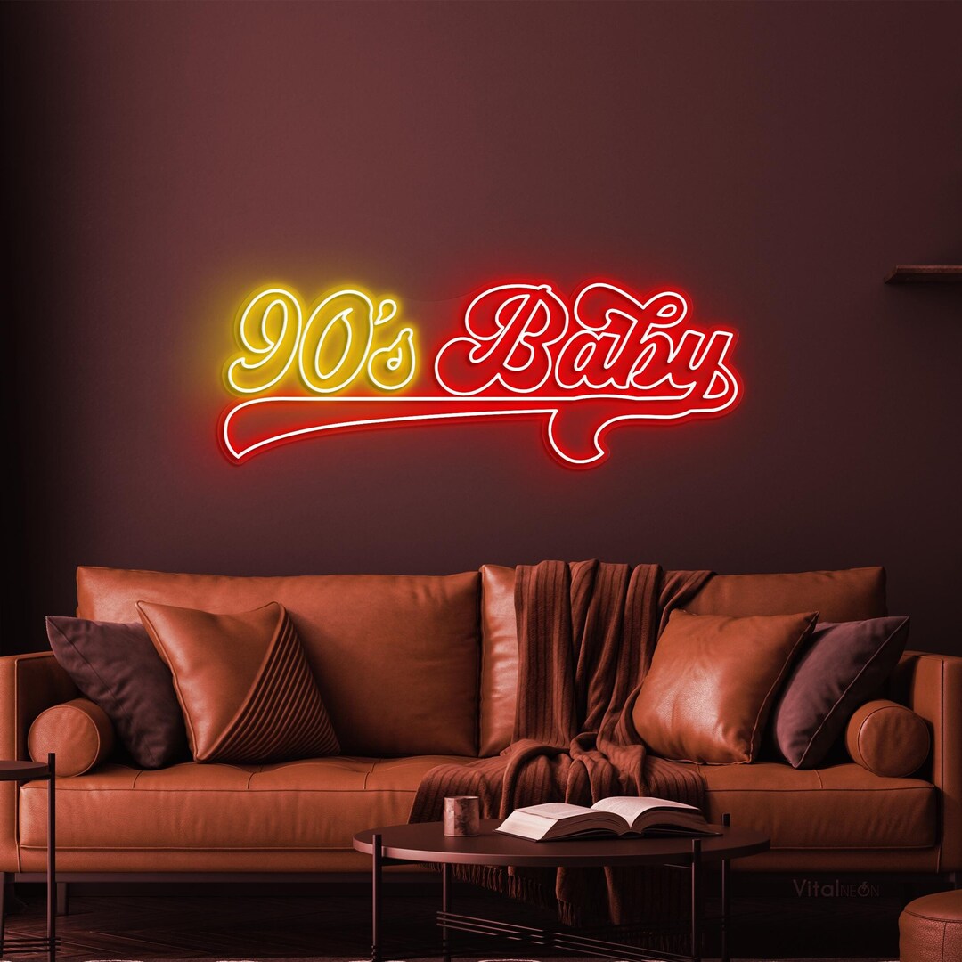90's Baby Neon Sign, 90's Baby LED Light, 90s Kid Wall Decor, Kids Room ...