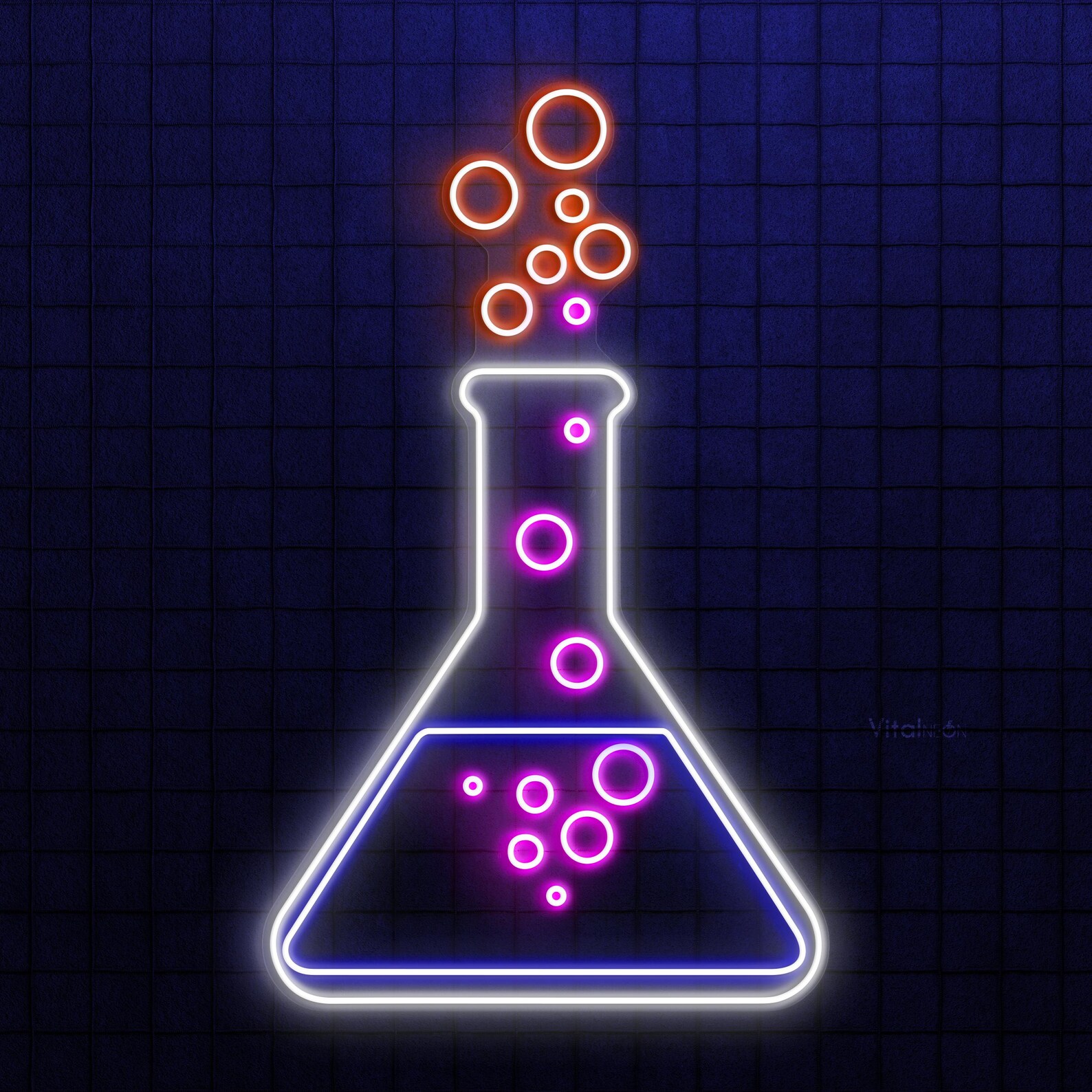 Flask Beaker LED Neon Sign, Chemistry Science Lab School College ...