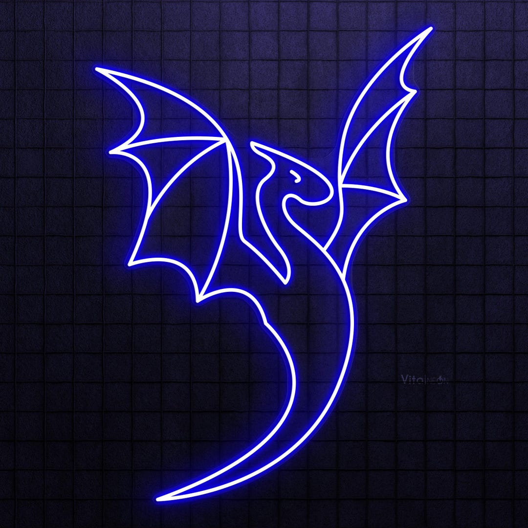 Dragon Neon Sign, Dragon LED Light, Flying Dragon Wall Decor, Mythical ...