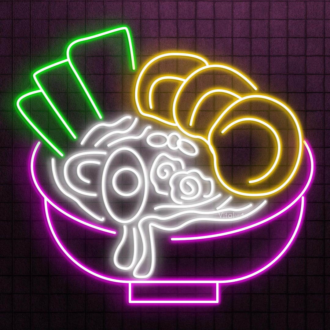 Ramen Bowl Neon Sign, Japanese Restaurant LED Wall Decor - Etsy UK