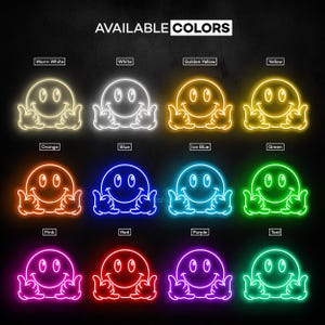 Face Emoji Neon Sign, Hang Loose Smiley LED Light, Happy Face With Hand ...