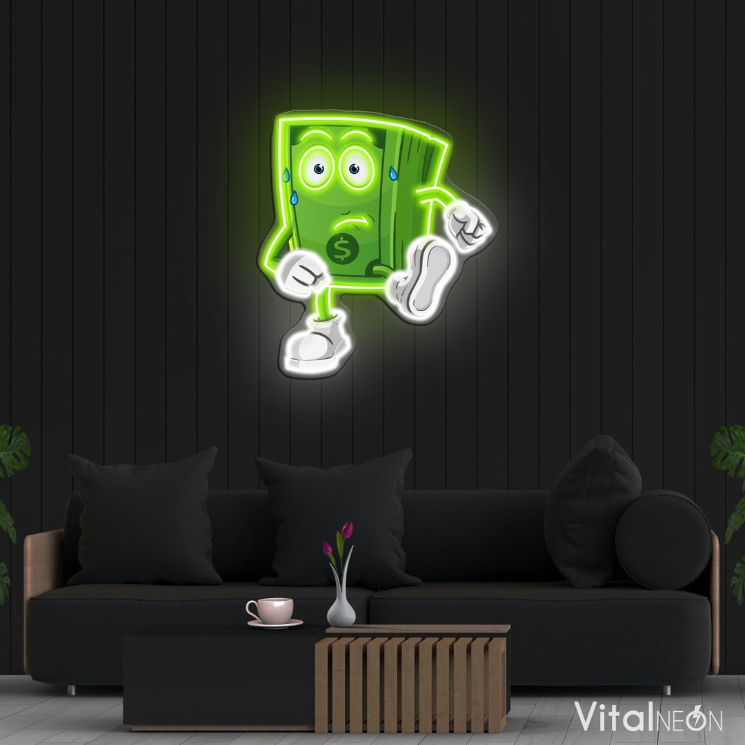 Money Neon Sign, Sad Money Neon Sign, Cash Neon Sign, Cash Led Neon Pop ...