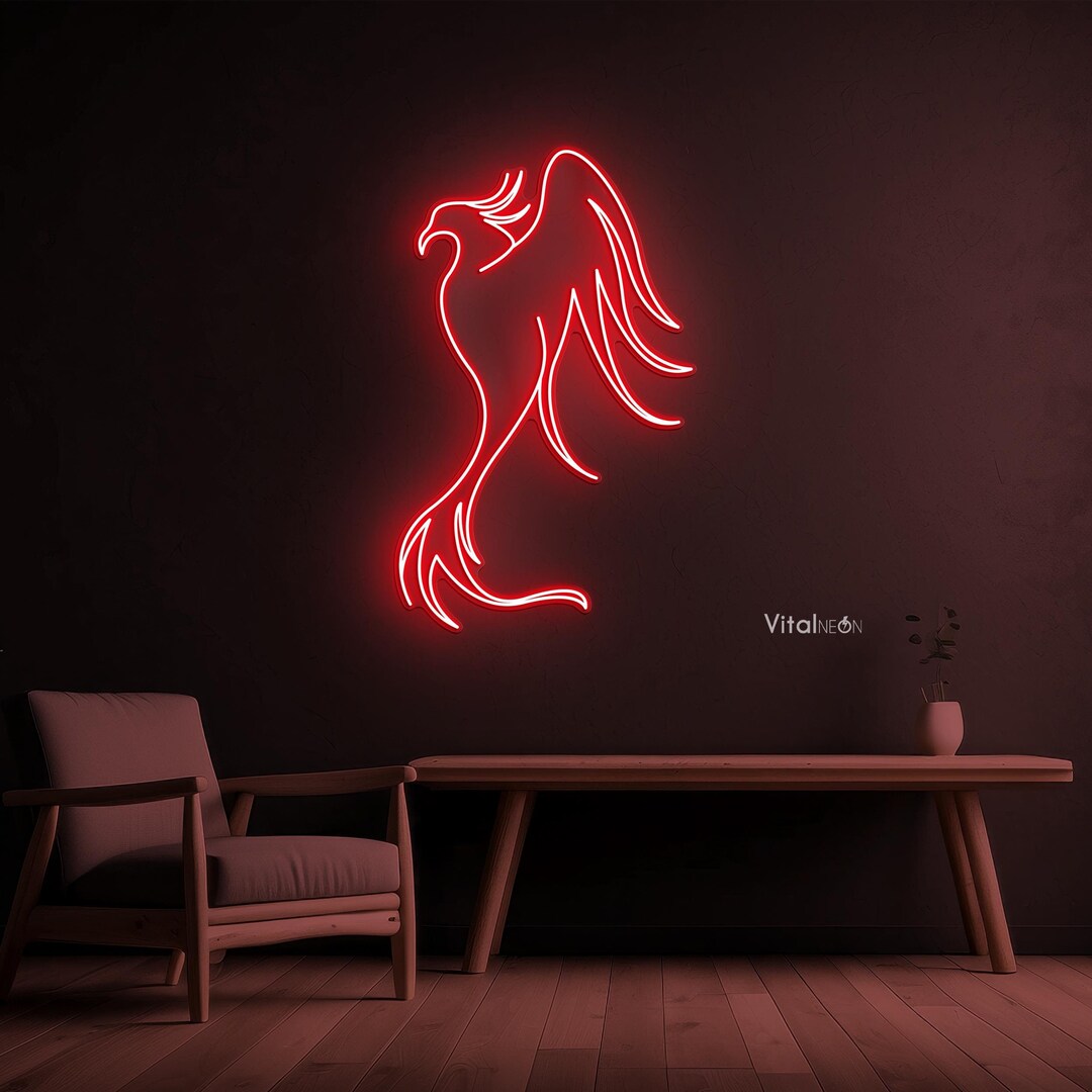 Phoenix Neon Sign, Phoenix LED Light, Phoenix Wall Art, Mythical Bird ...