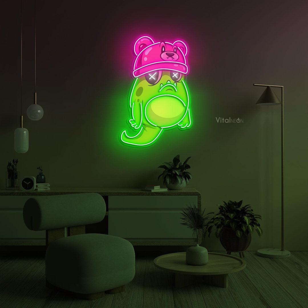 Cute Ghost Neon Sign, Cute Ghost LED Light, Ghost LED Pop Art, Spooky ...