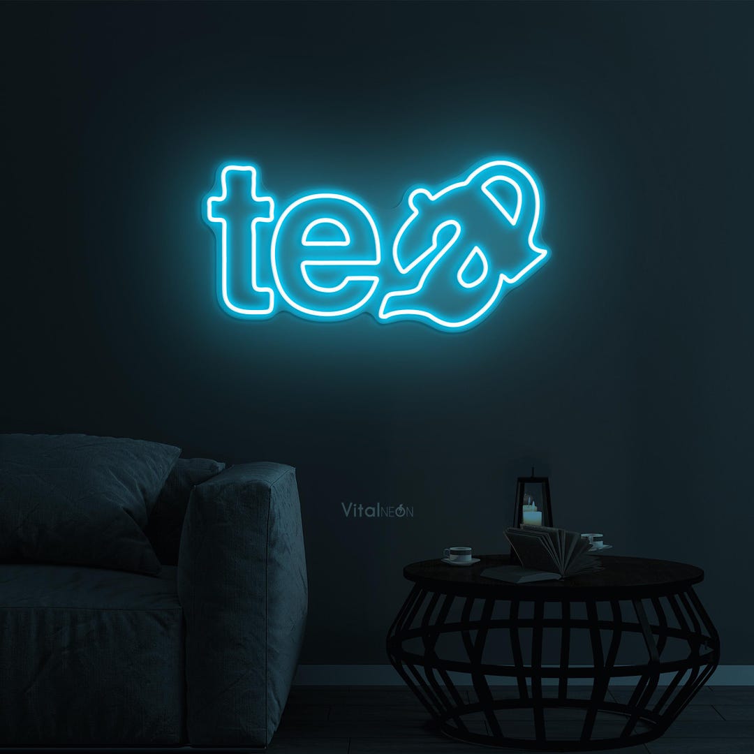 Tea Neon Sign, Tea LED Light, Tea Time LED Neon Art, Tea Shop Wall ...