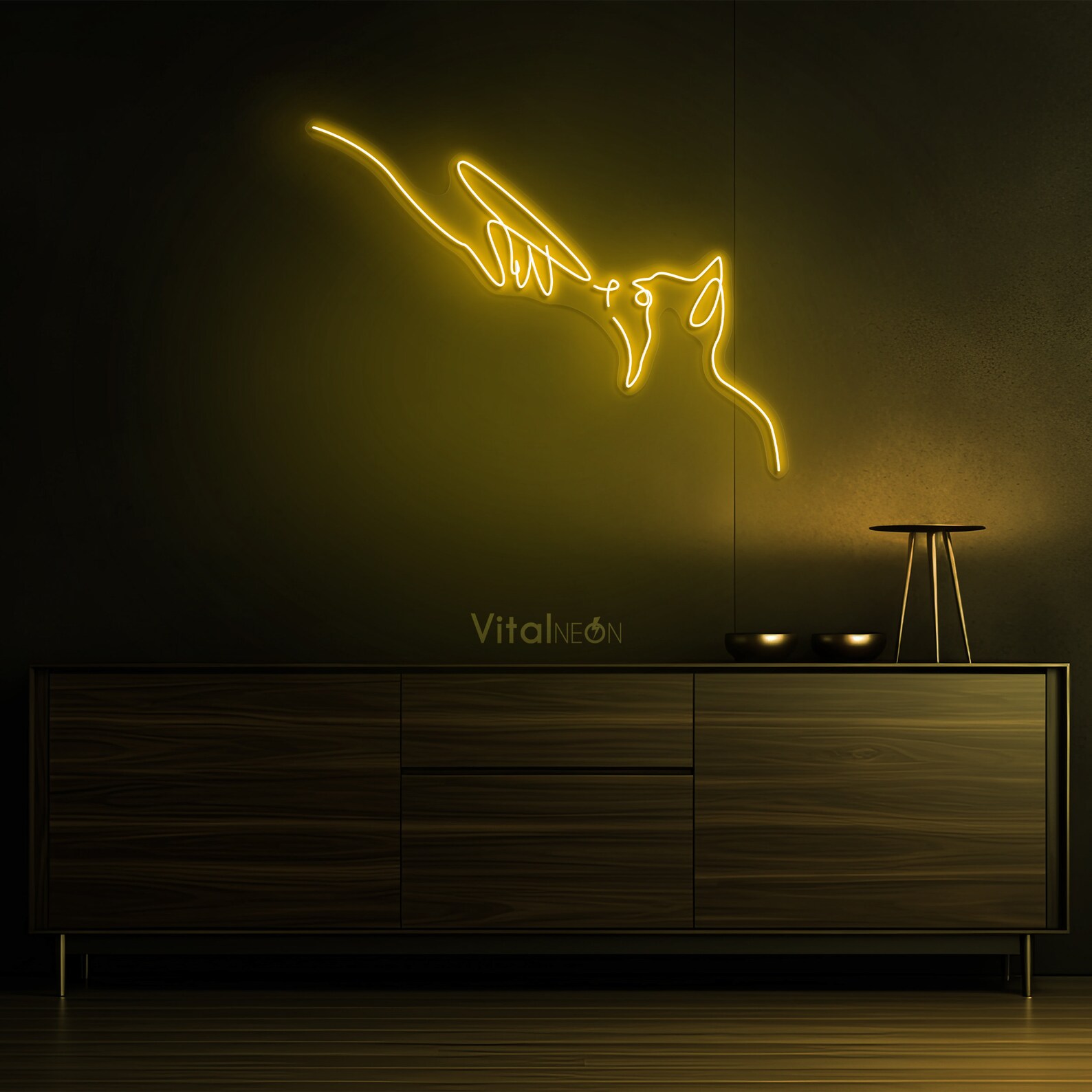 Cat Line Art LED Neon Sign Loving Cat Wall Art for Nursery Children ...
