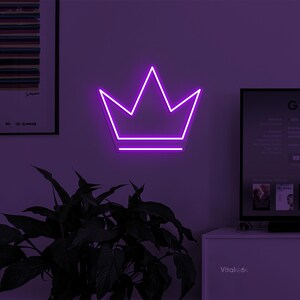 Crown Neon Sign, Crown LED Light, Queen Crown Wall Decor, Home Neon ...