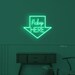 Pickup Here Neon Sign LED Light Arrow Wall Art for Store Cafe ...