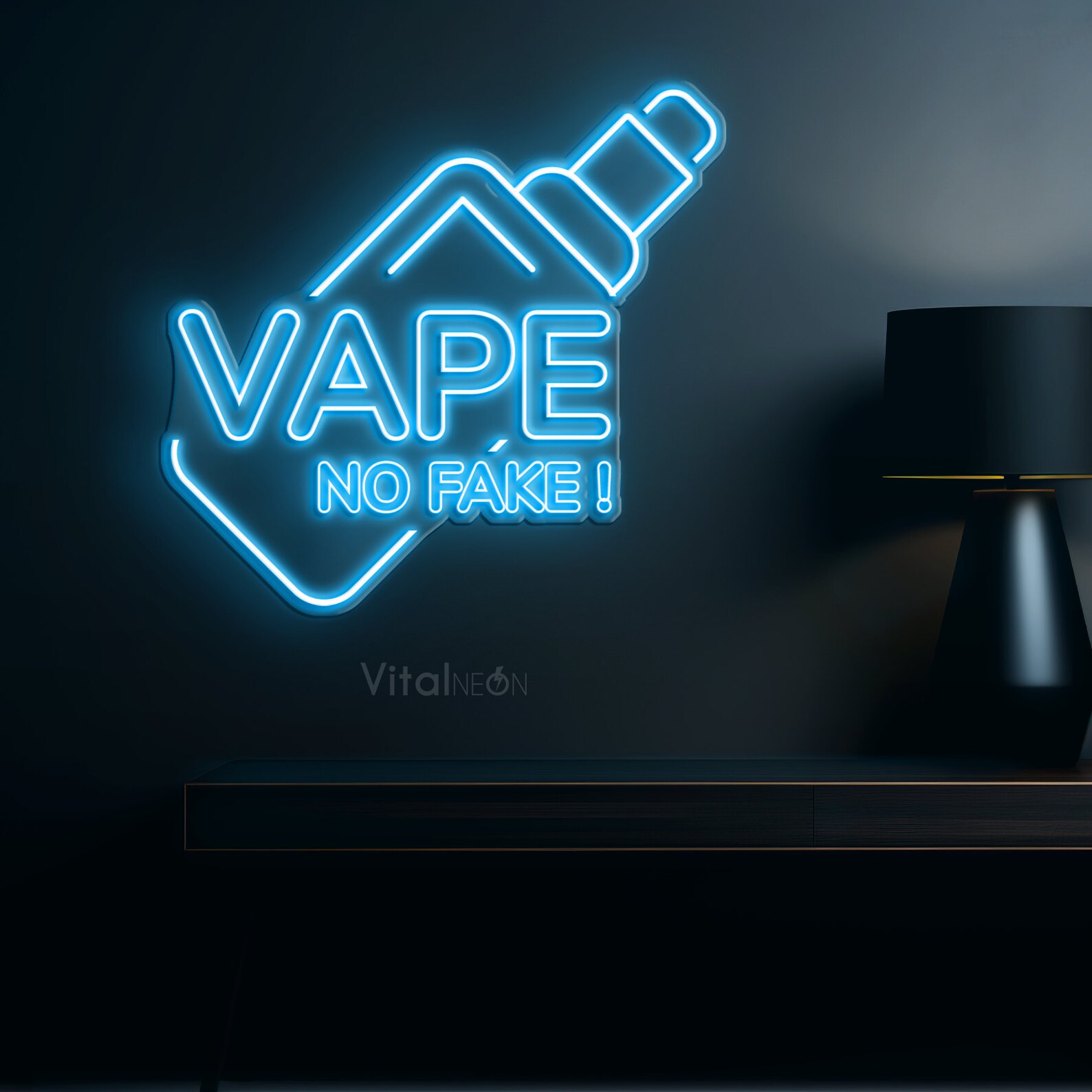 Vape No Fake LED Neon Light, Vape Shop Decor Sign, Home Bar, Club Decor ...
