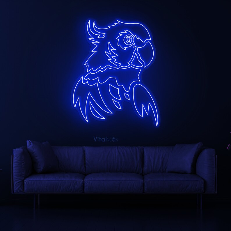 Parrot Neon Sign, LED Wall Decoration for Bedroom, Living Room, Nursery ...