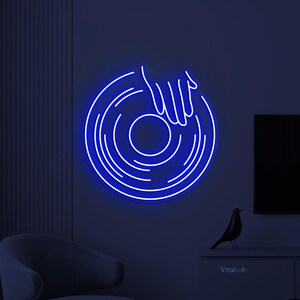 Vinyl Neon Sign, Vinyl Record LED Light, Vinyl Spin Wall Decor, Vinyl ...