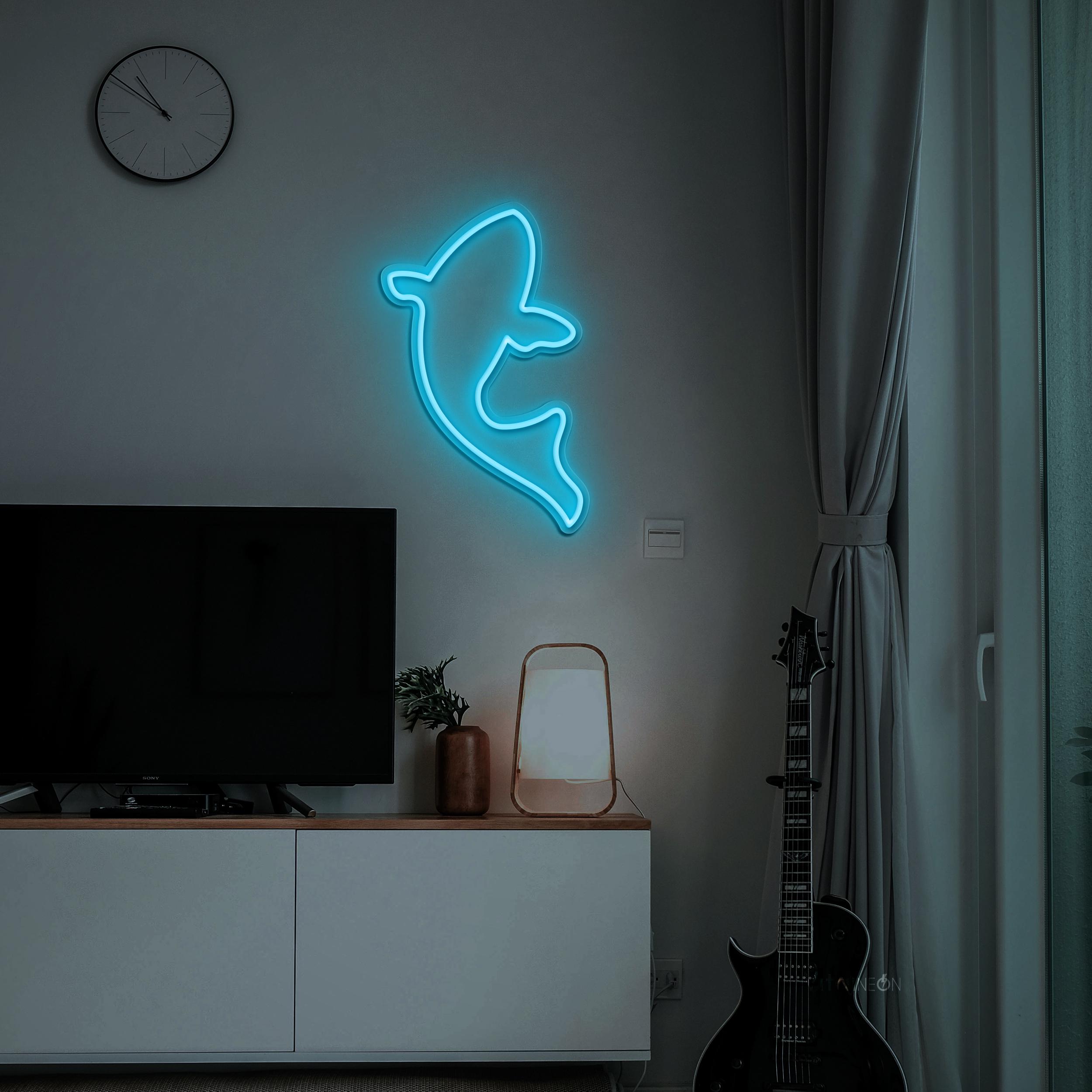 Dolphin LED Neon Sign, Ocean Sea Life Aquarium Wall Decor, Kids Lover ...