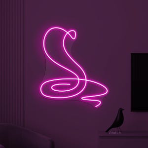 Snake Neon Sign, Cobra LED Light, Animal Wall Art, Reptile Decor - Etsy