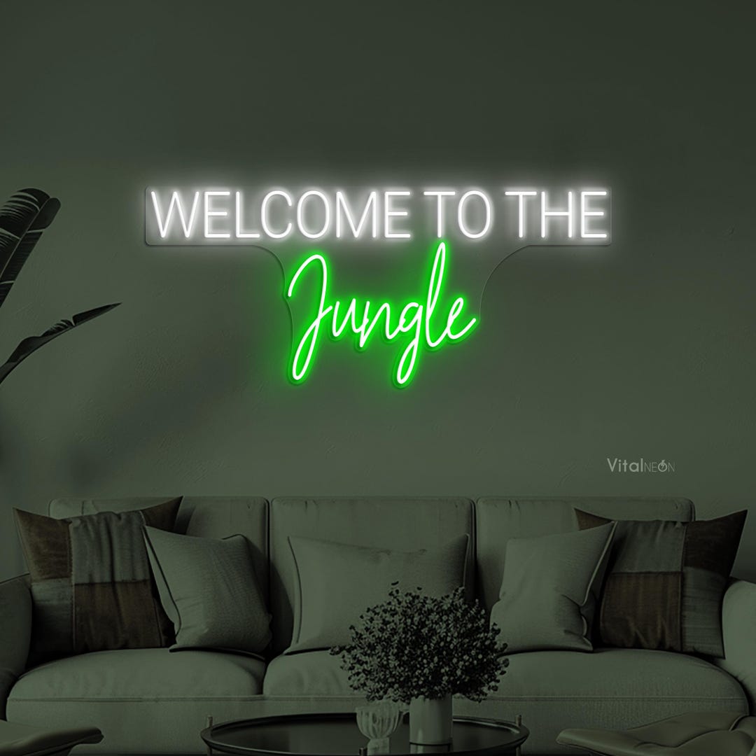 Welcome to the Jungle Neon Sign, Welcome to the Jungle LED Light ...