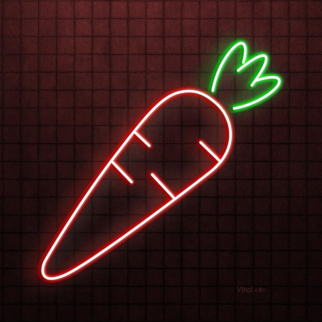 Carrot Neon Sign, LED Wall Decor, Kitchen Cafe Bar Lighting - Etsy