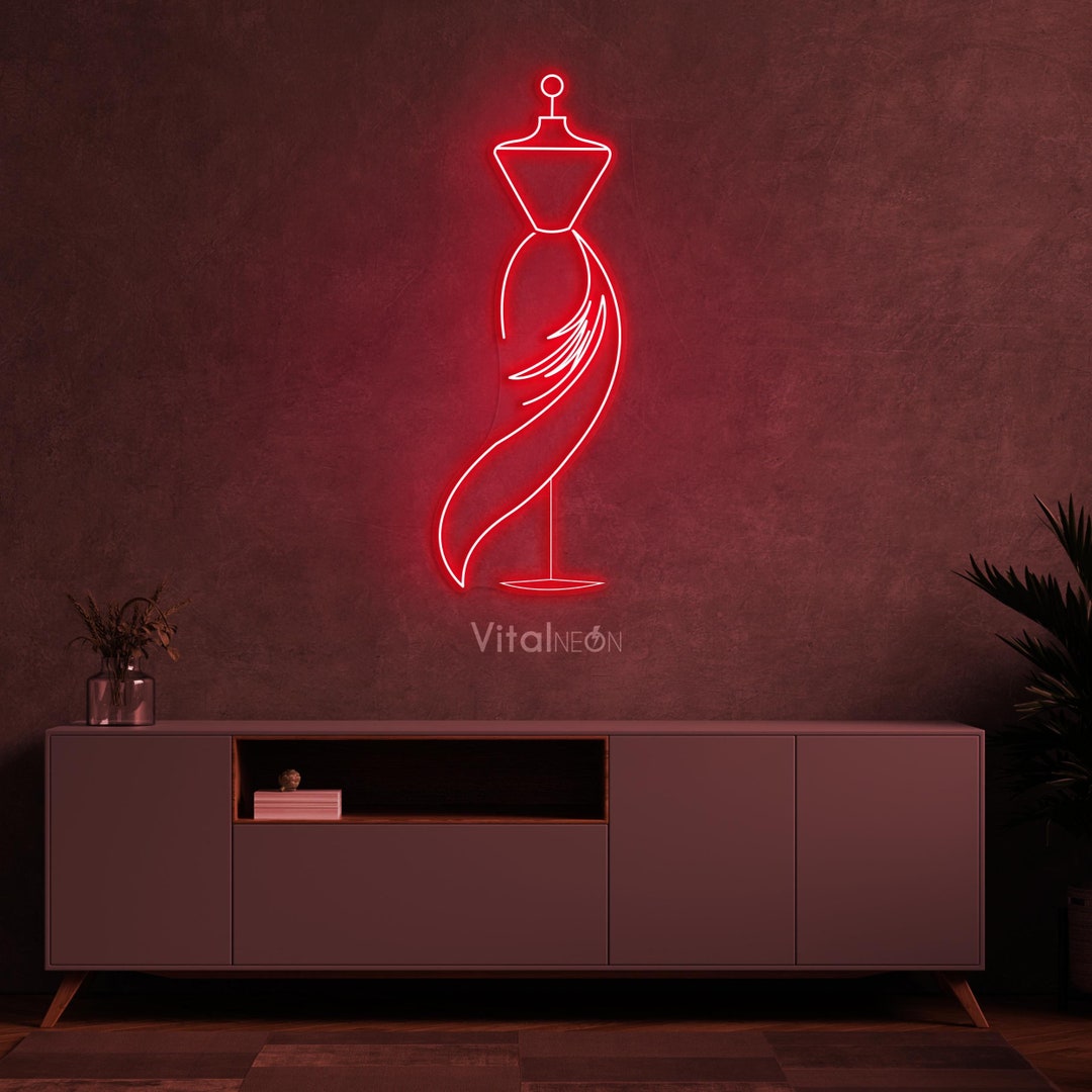 Elegant Mannequin Neon Sign, Elegant Mannequin LED Light, Mannequin ...