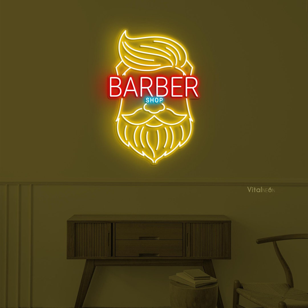 Barber Shop Neon Sign LED Light Hairdressing Wall Decor Salon Beauty ...