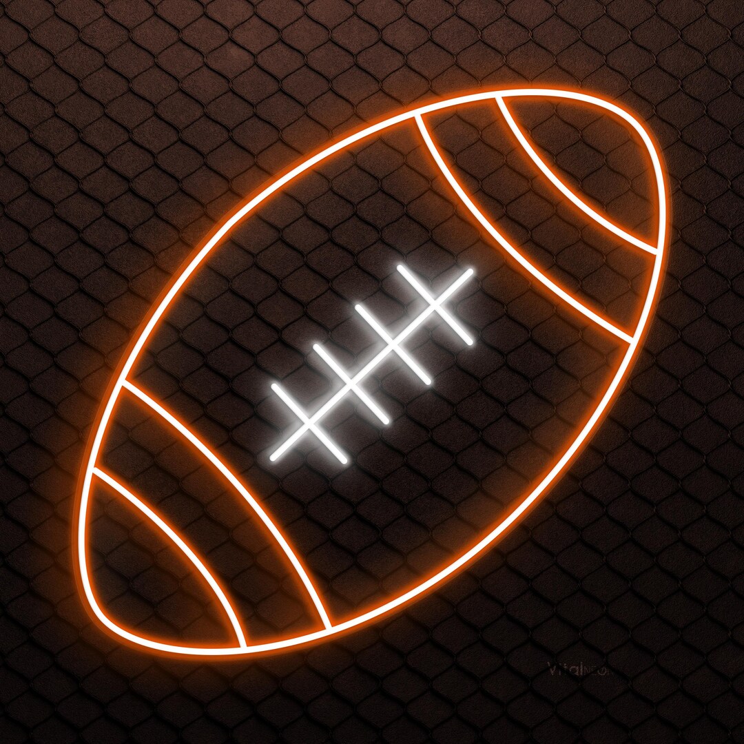 Football Neon Sign, Football LED Light, American Football Wall Decor ...